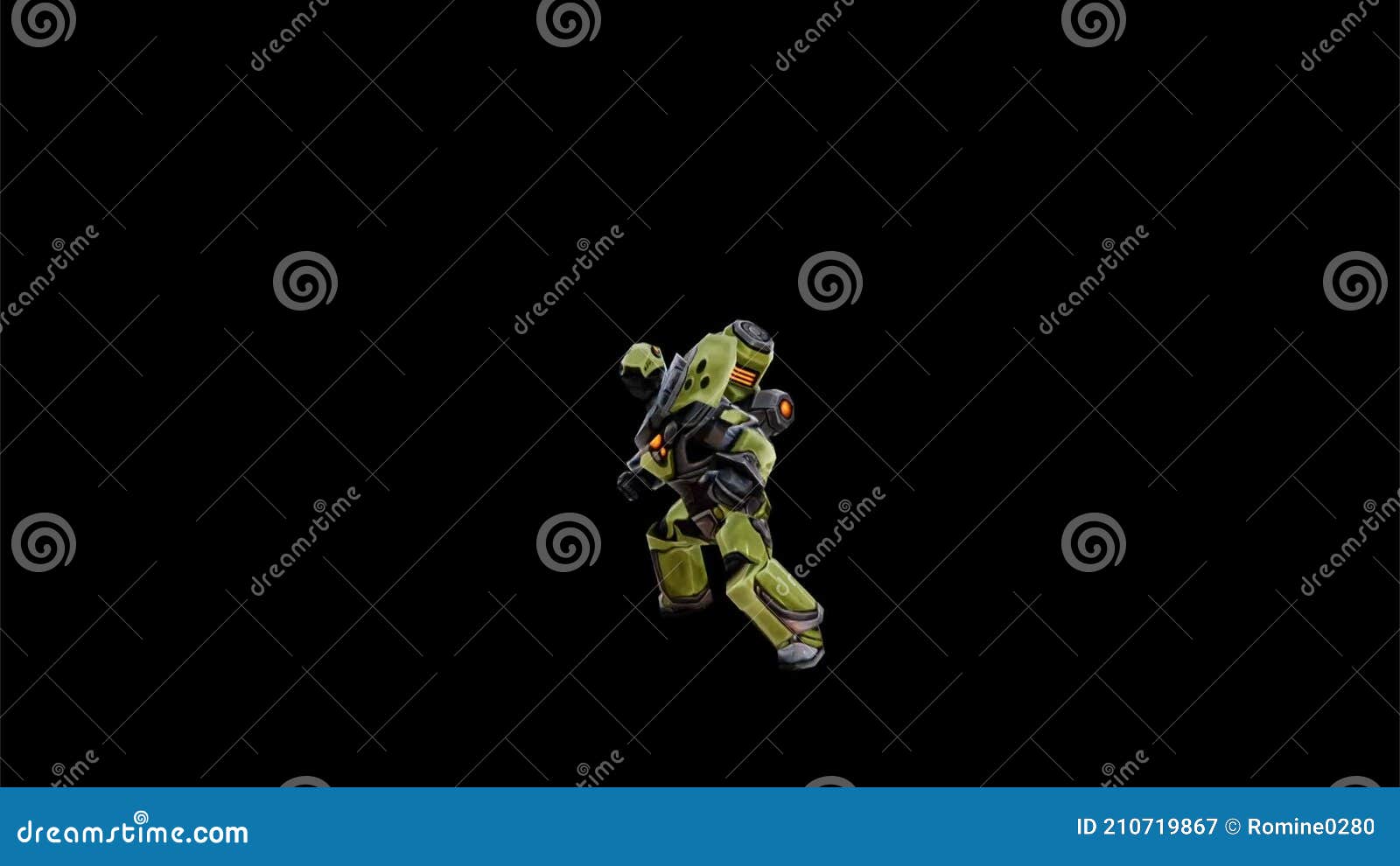 Digital Rendering Cyborg Robot Apocalyptic Zombie Motion Background ...