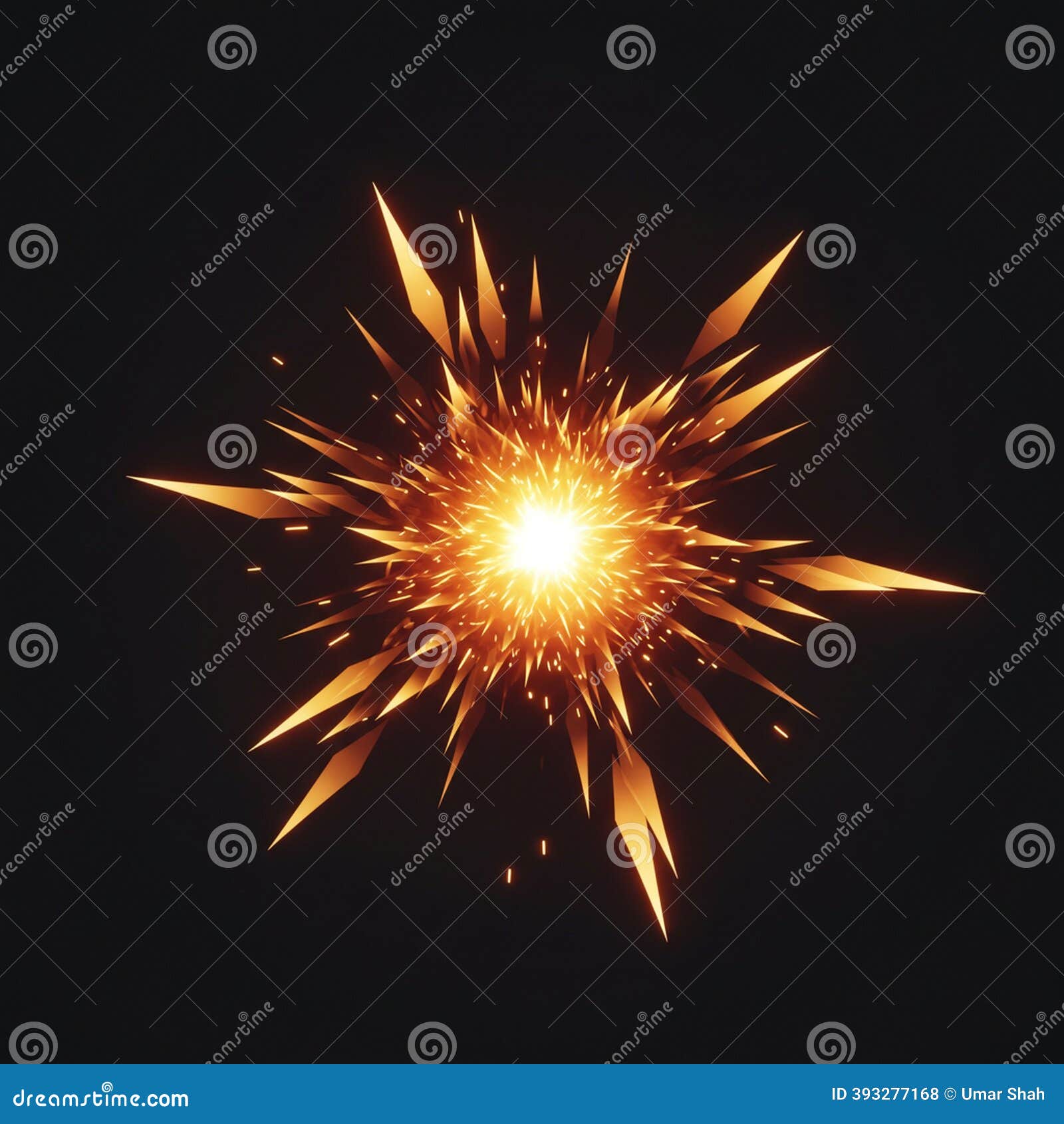 An Explosive Burst Of Sparks And Fire, With Sparks Also Flying From The ...