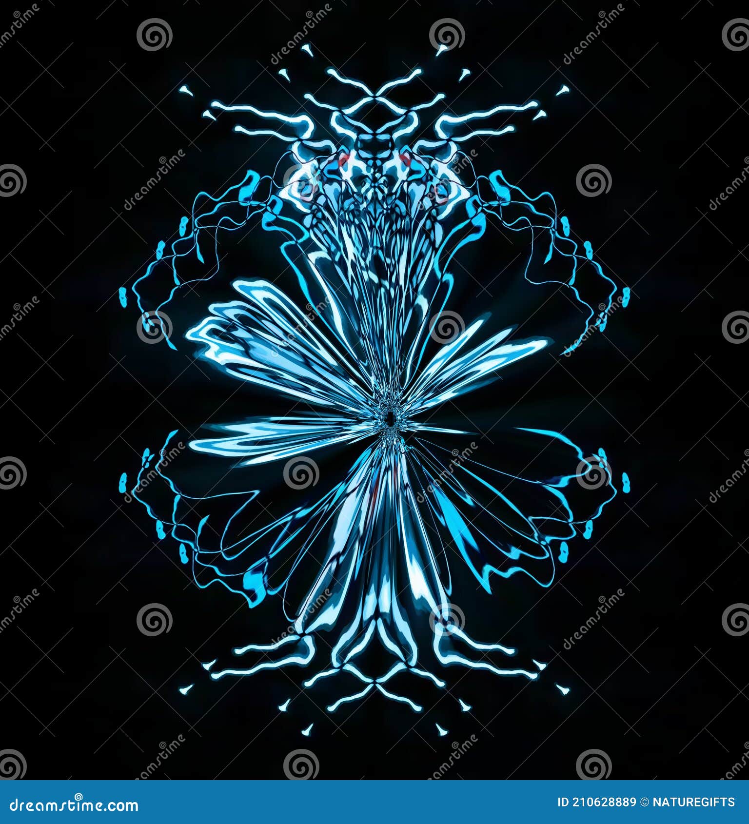 Digital Rendering Electric Lights Background Stock Illustration ...