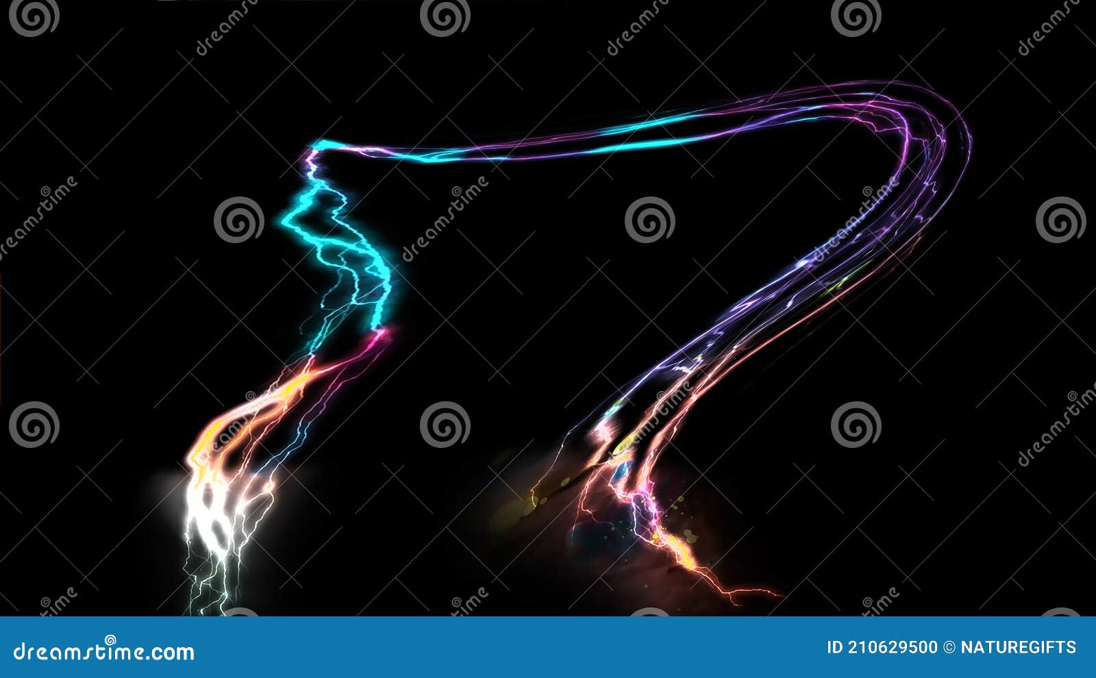 Digital Rendering Electric Lights Background Stock Illustration ...