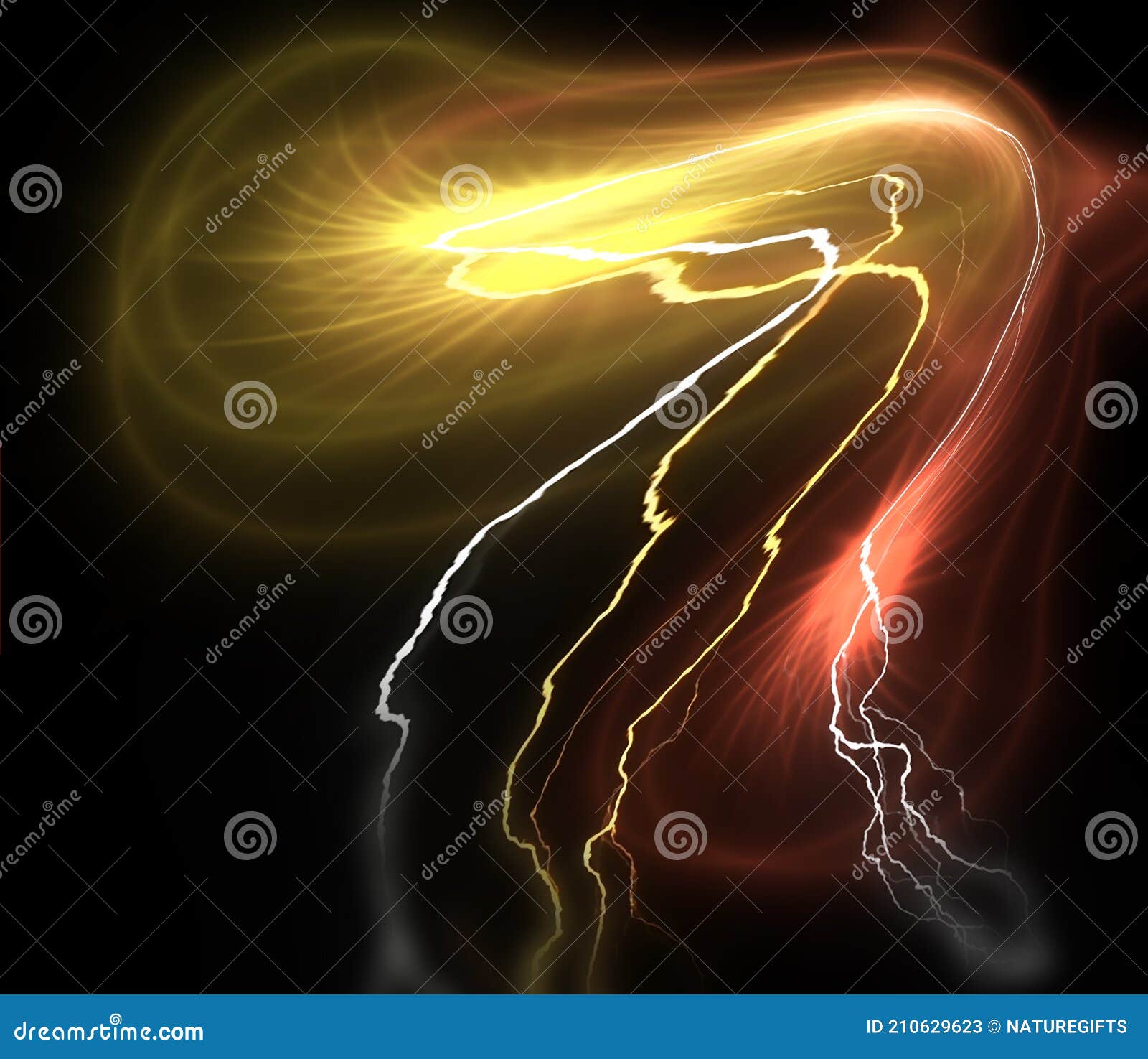Digital Rendering Electric Lights Background Stock Illustration ...