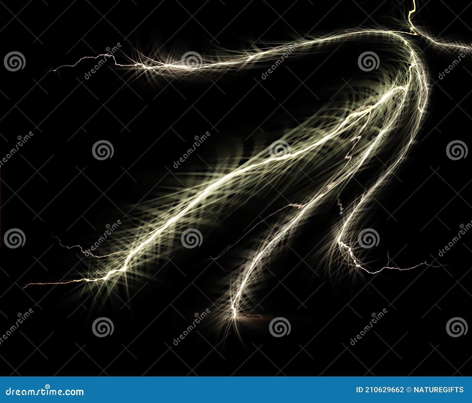 Digital Rendering Electric Lights Background Stock Illustration ...
