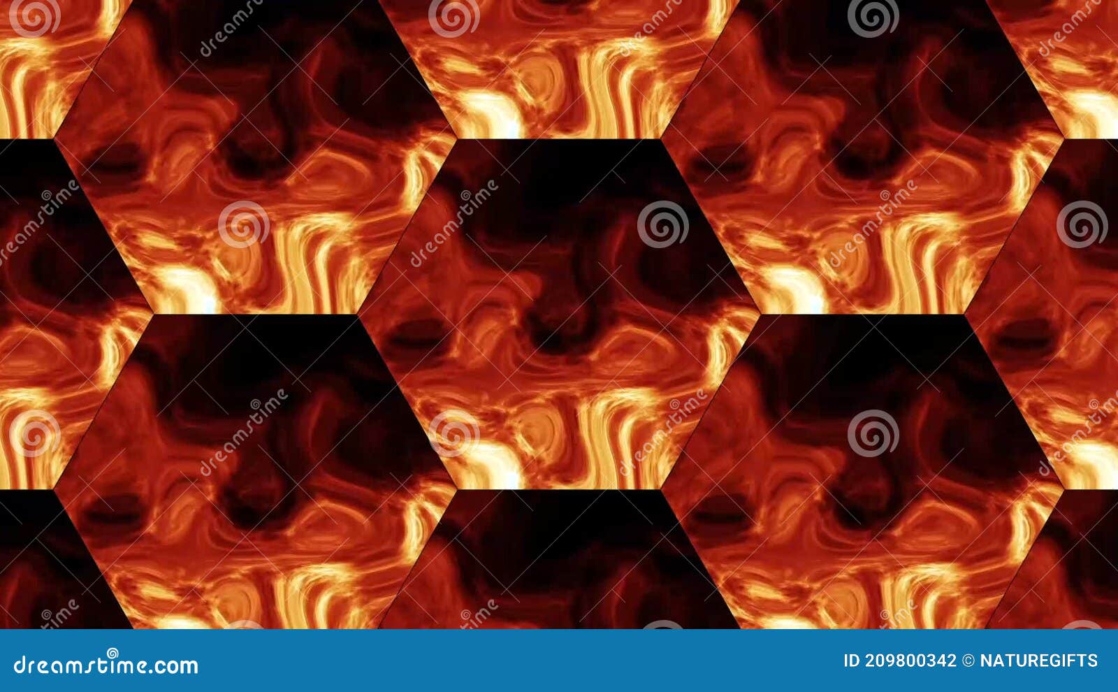 Digital Rendering Hot Fire Hexagonal Background Stock Footage - Video ...