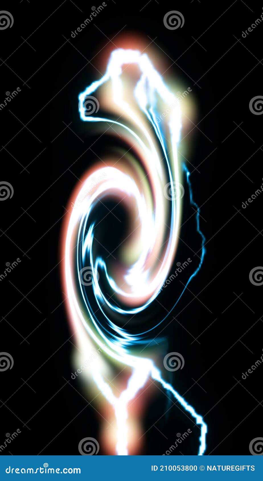 Digital Rendering Lighting Electric Charge Background Stock ...