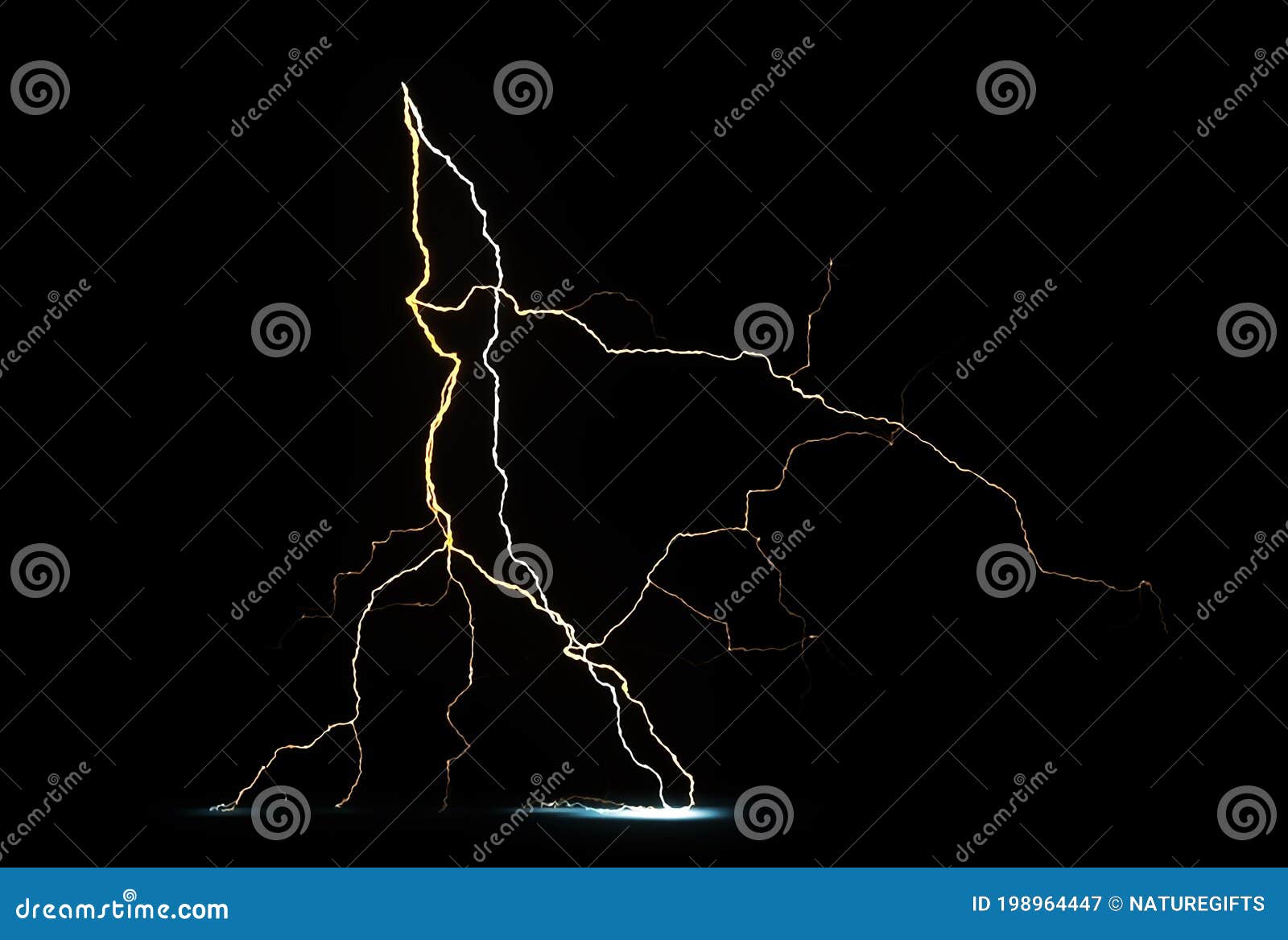 Digital Rendering Lighting Strike Charge Stock Illustration ...