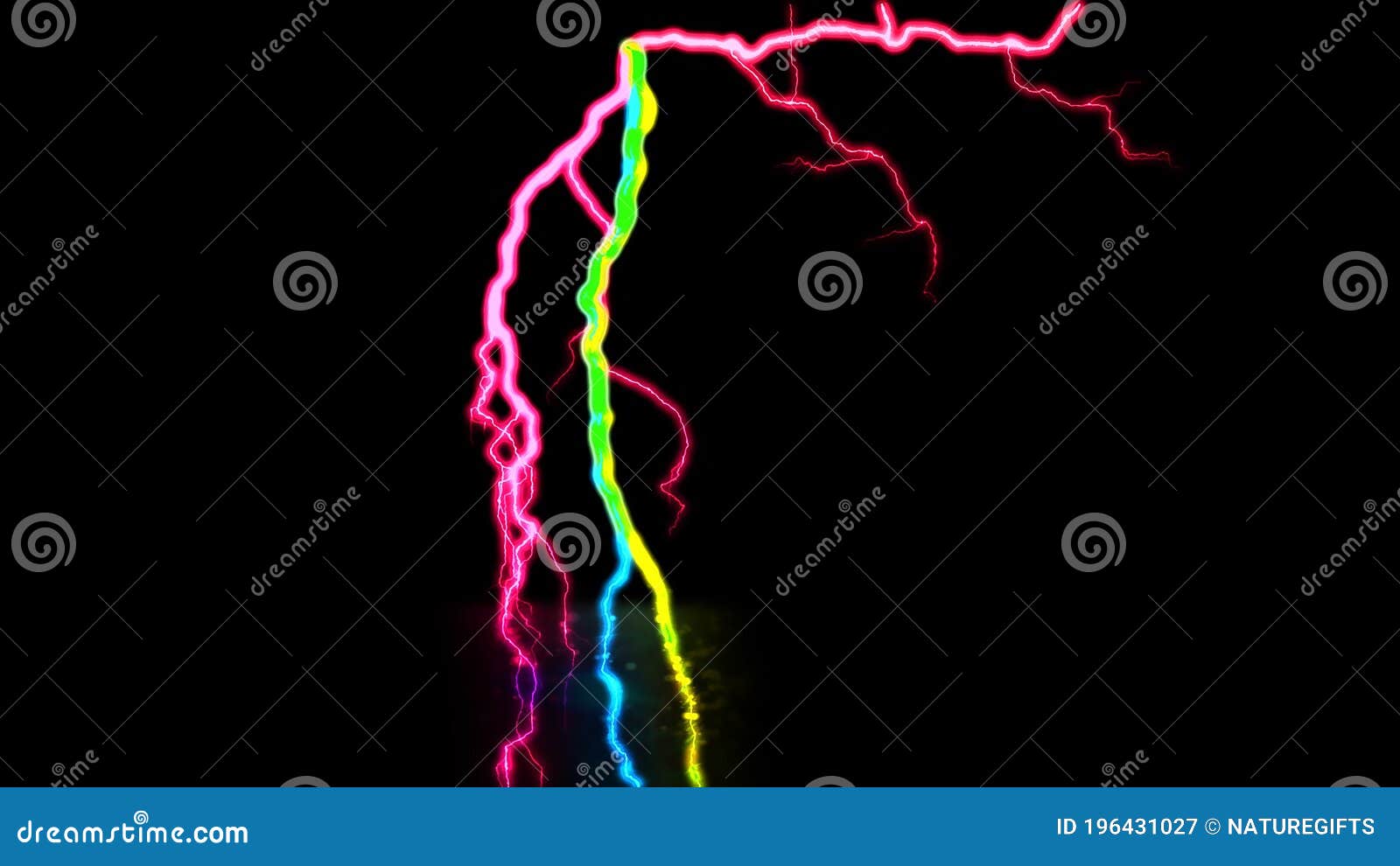 Digital Rendering Lighting Electric Charge Stock Illustration ...