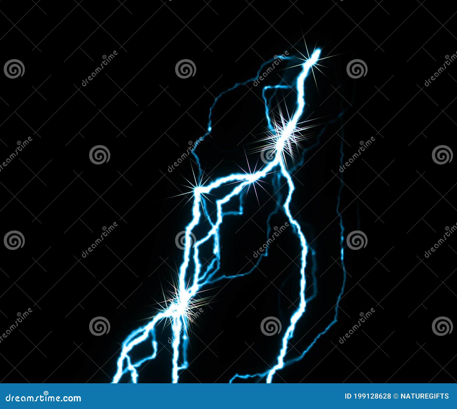 Digital Rendering Lighting Strike Electric Background Stock ...