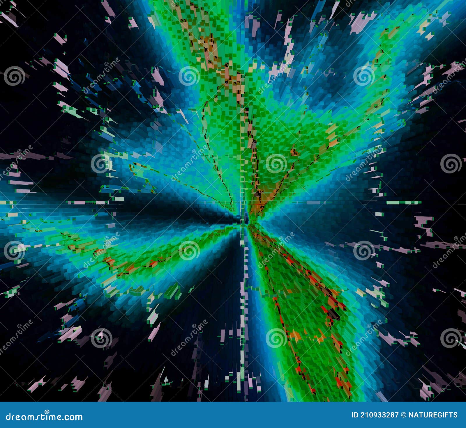 Digital Rendering Lighting Strike Electric Charge Stock Illustration ...