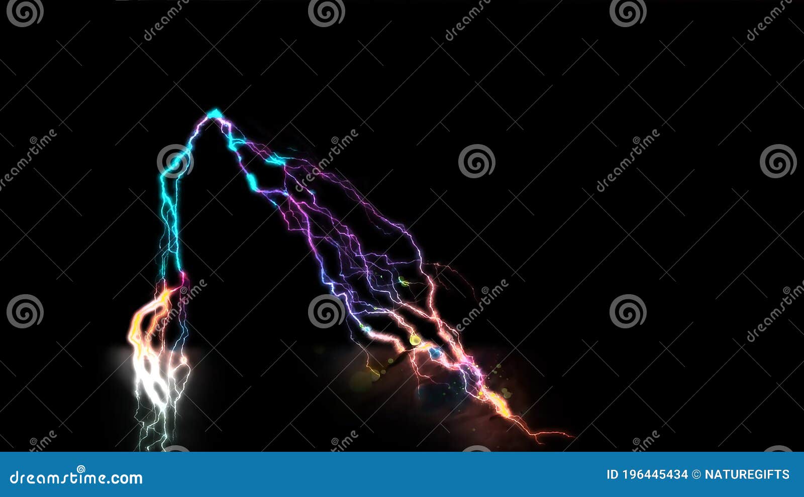 Digital Rendering Lighting Electric Charge Stock Illustration ...