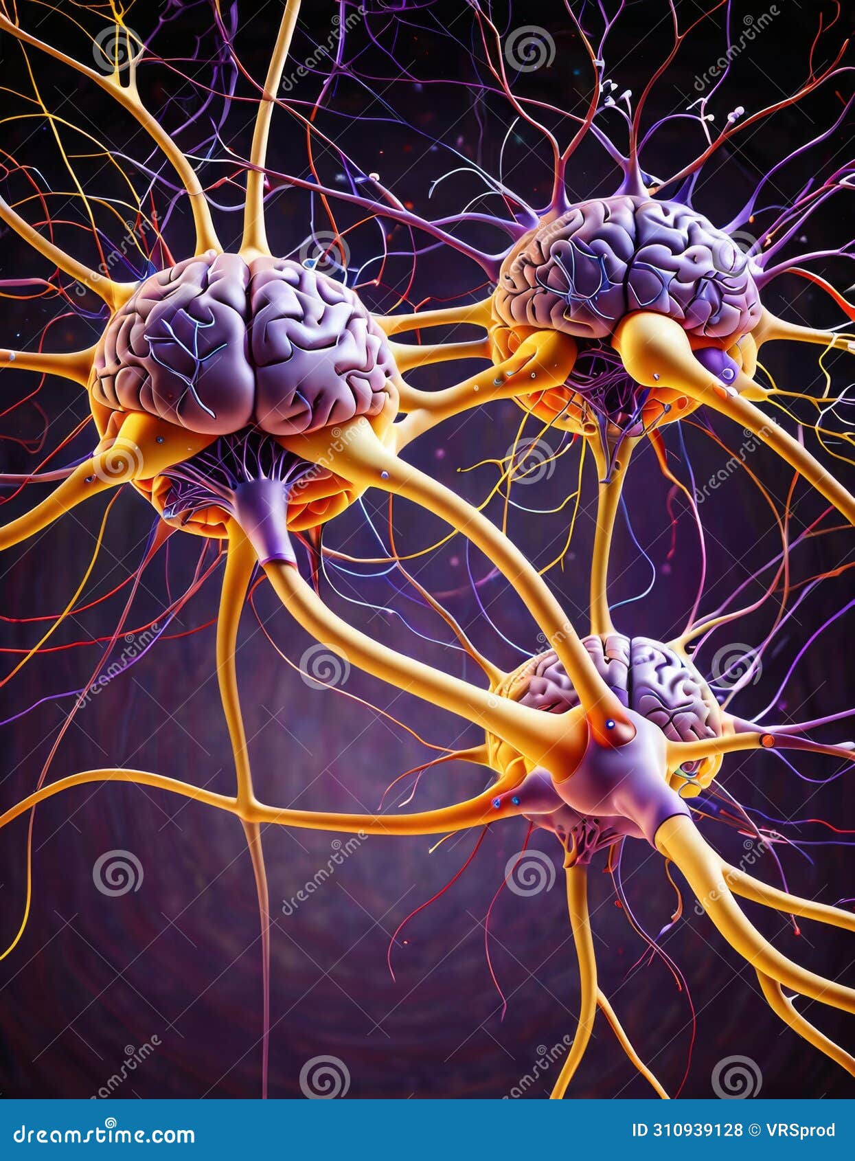 Intricate Neuron Network Illustration Stock Photo - Image of pathways ...