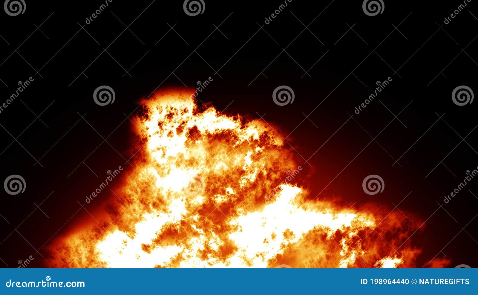 Digital Rendering Realistic Fire Background Stock Illustration ...