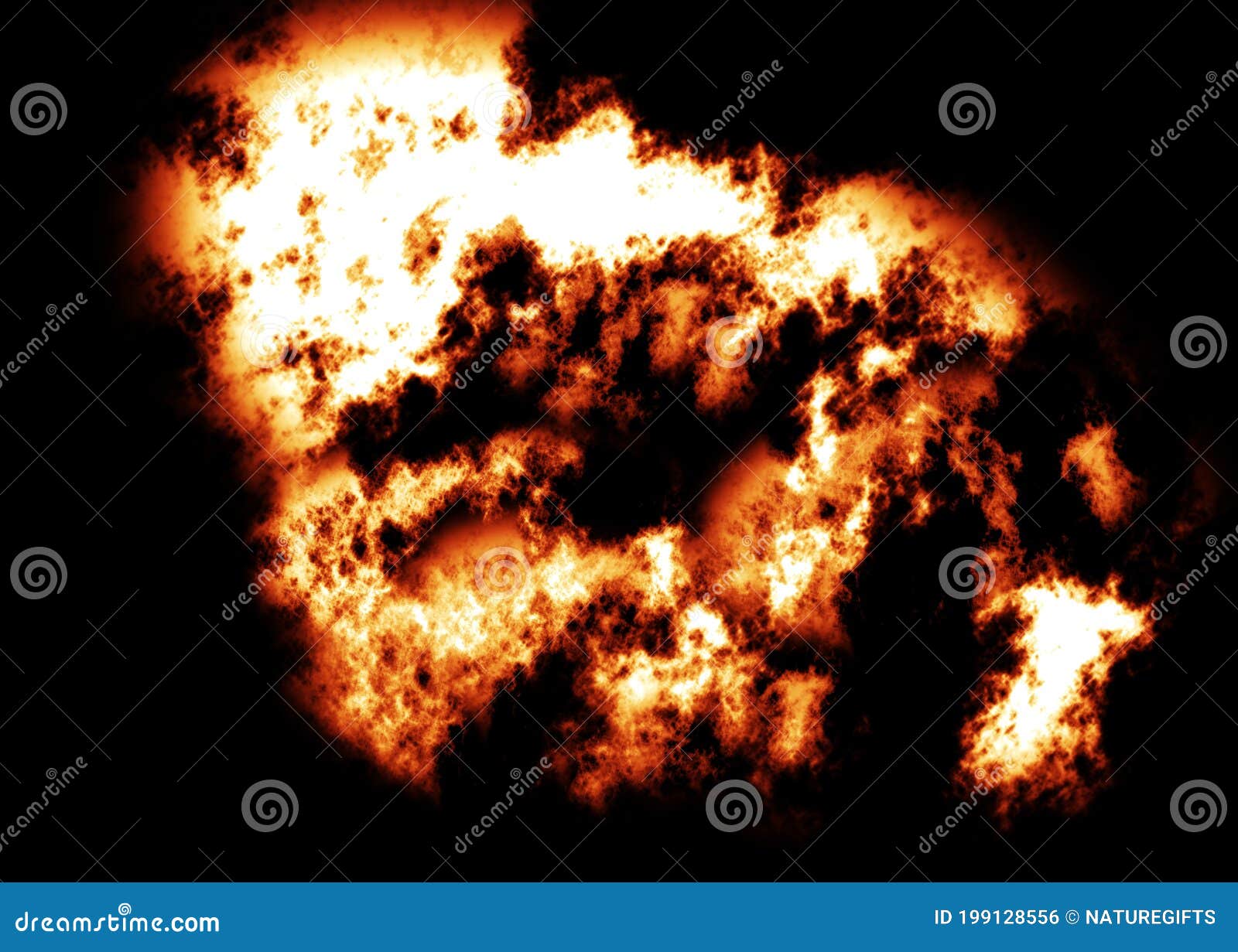 Digital Rendering Realistic Fire Background Stock Illustration ...