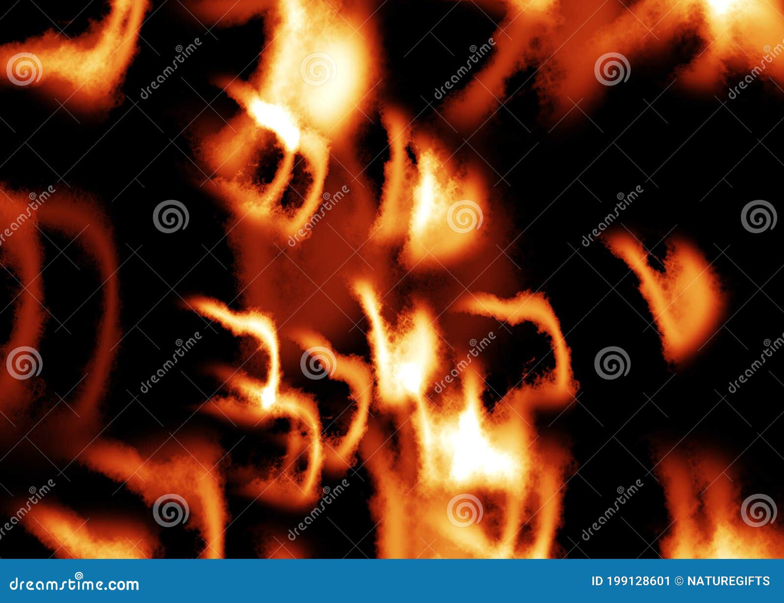 Digital Rendering Realistic Fire Background Stock Illustration ...