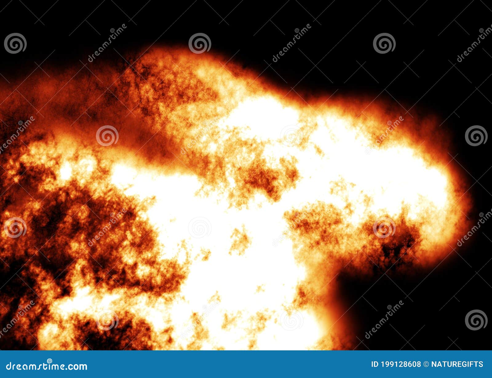 Digital Rendering Realistic Fire Background Stock Illustration ...
