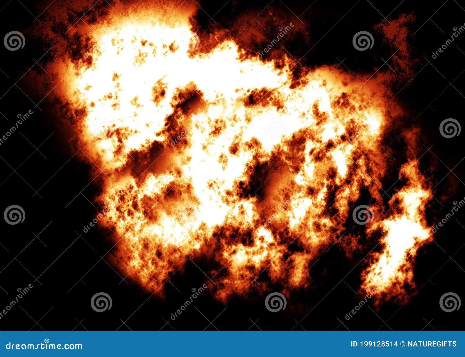 Digital Rendering Realistic Fire Background Stock Illustration ...