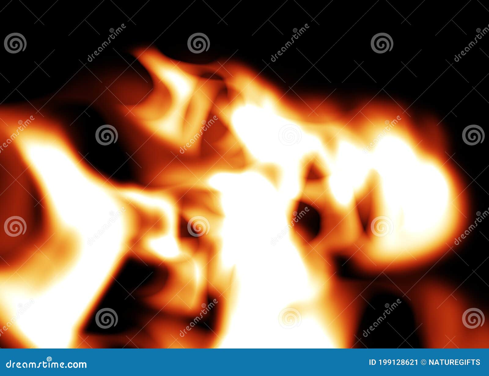 Digital Rendering Realistic Fire Background Stock Image - Image of ...
