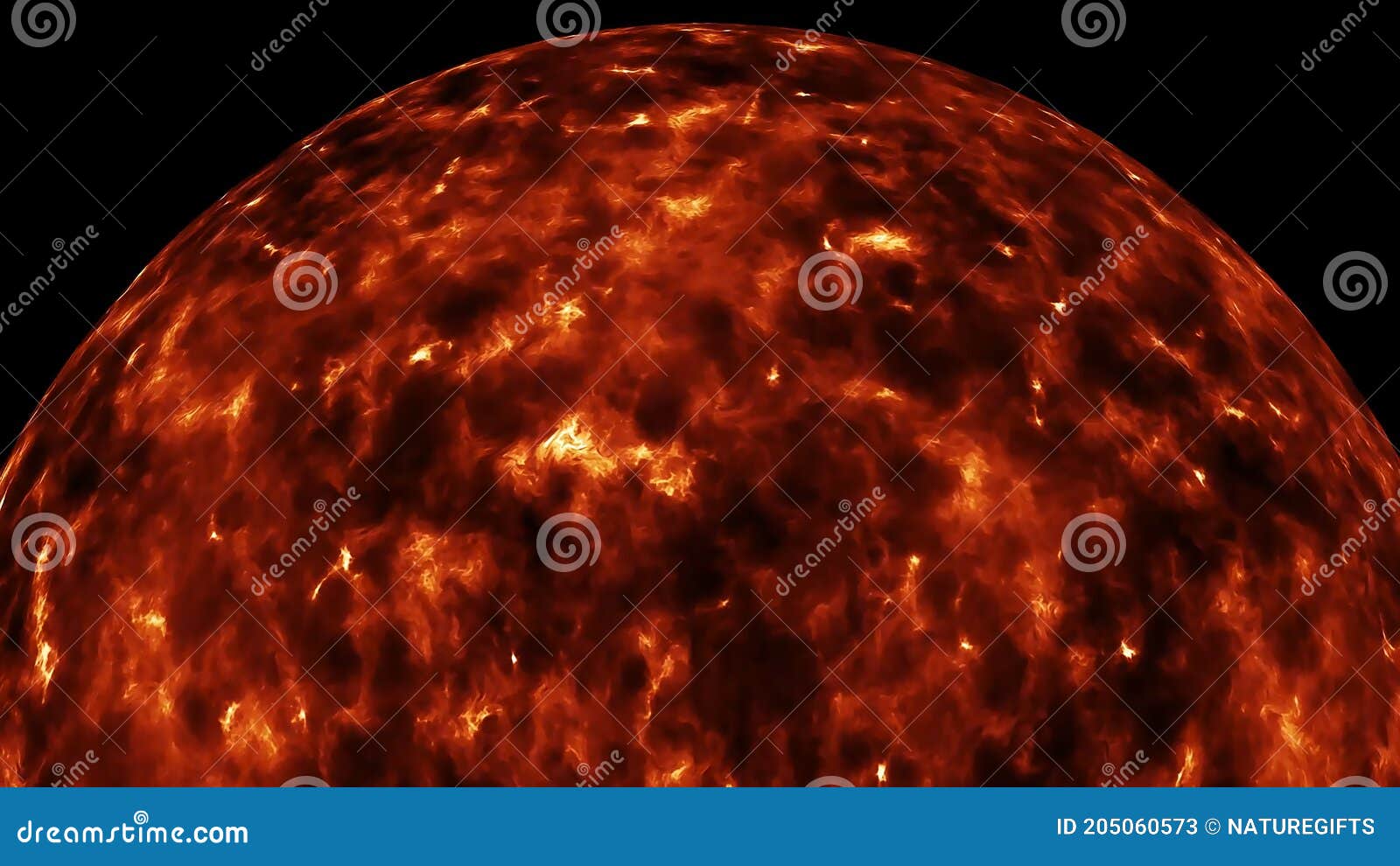 Digital Rendering Red Burning Planet Stock Image - Image of rendering ...