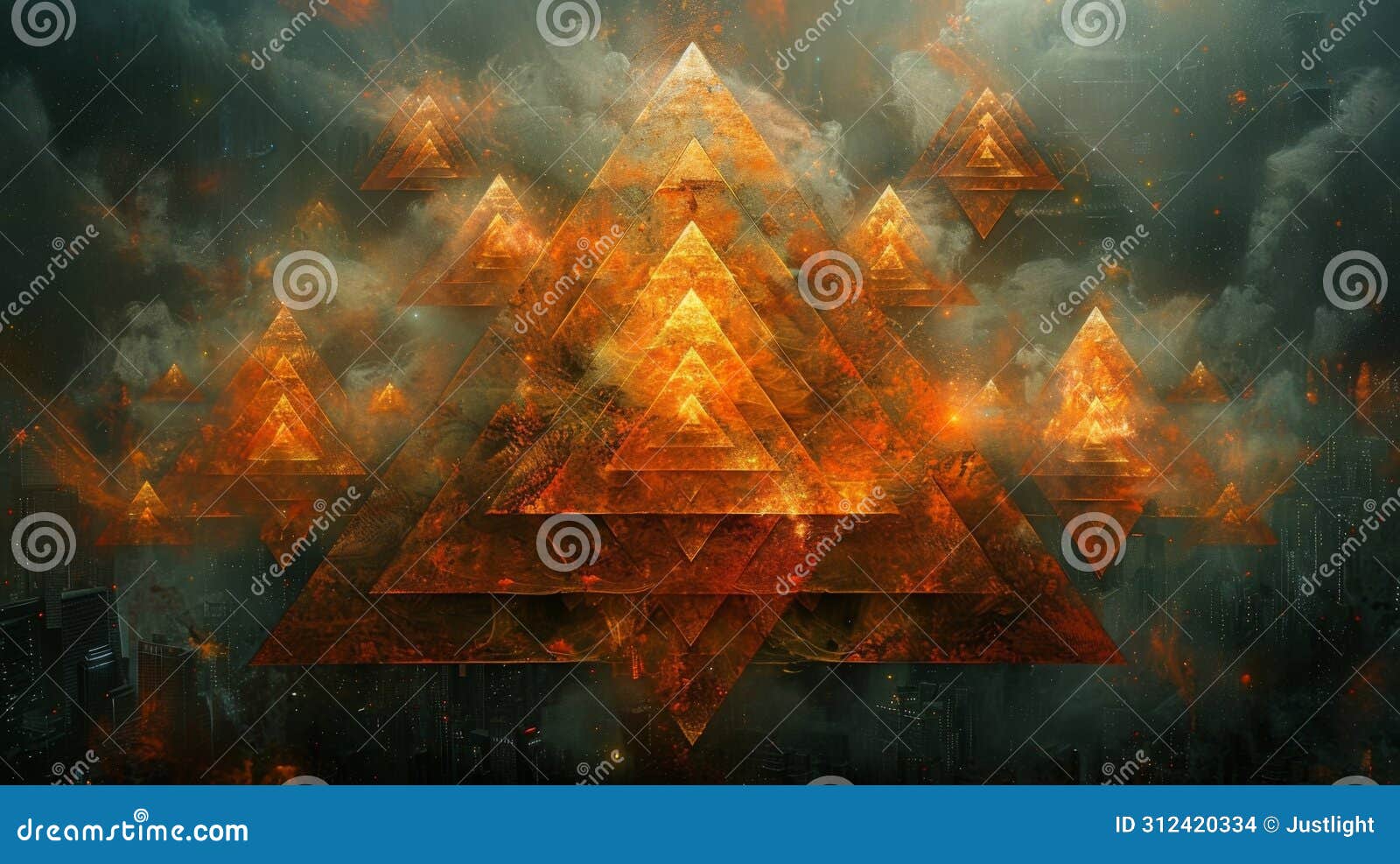 A Digital Rendering of a Sacred Geometry Symbol Surrounded by Smaller ...