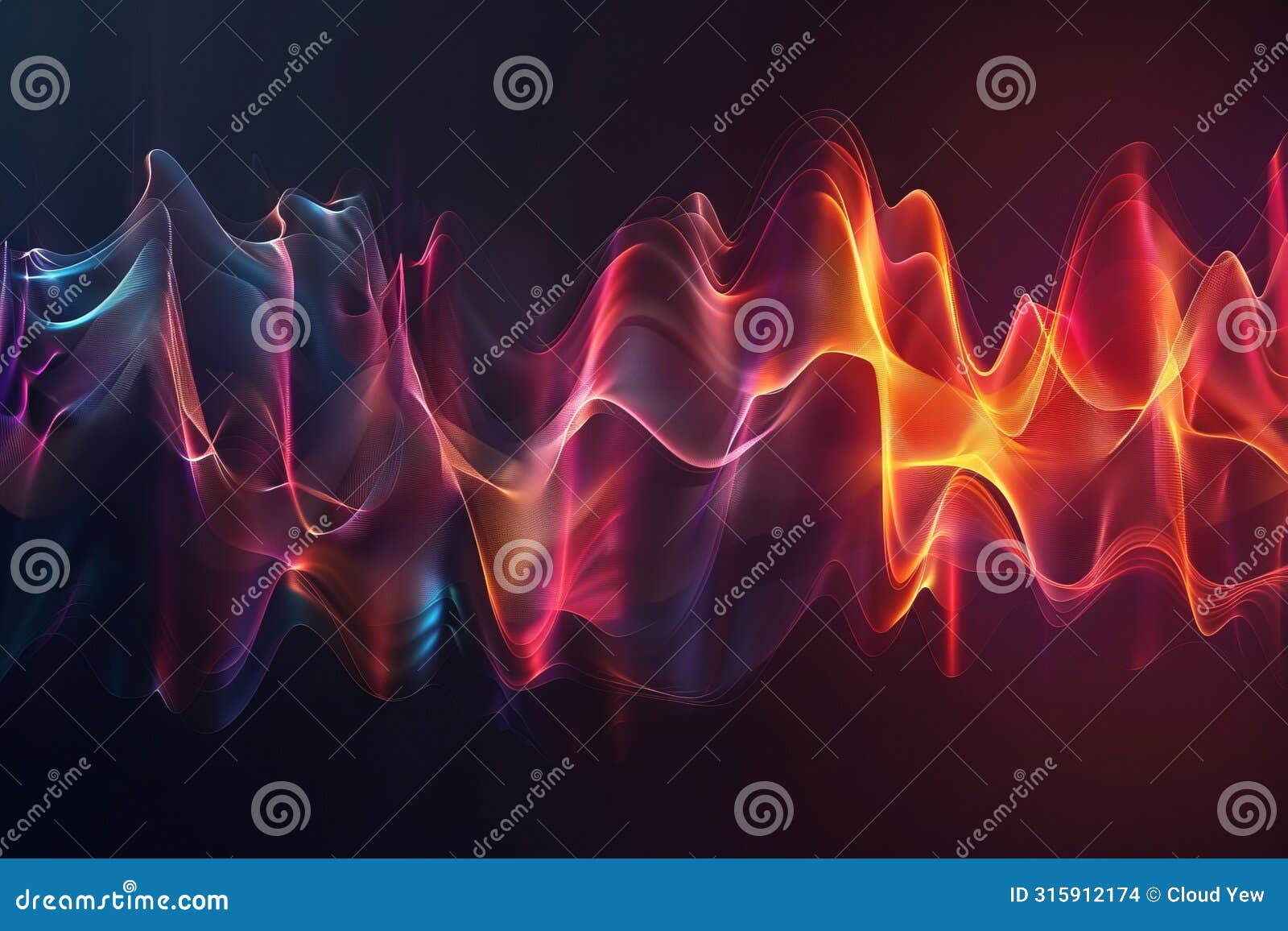 Digital Rendering of Sound Wave Frequencies in a Captivating Visual ...