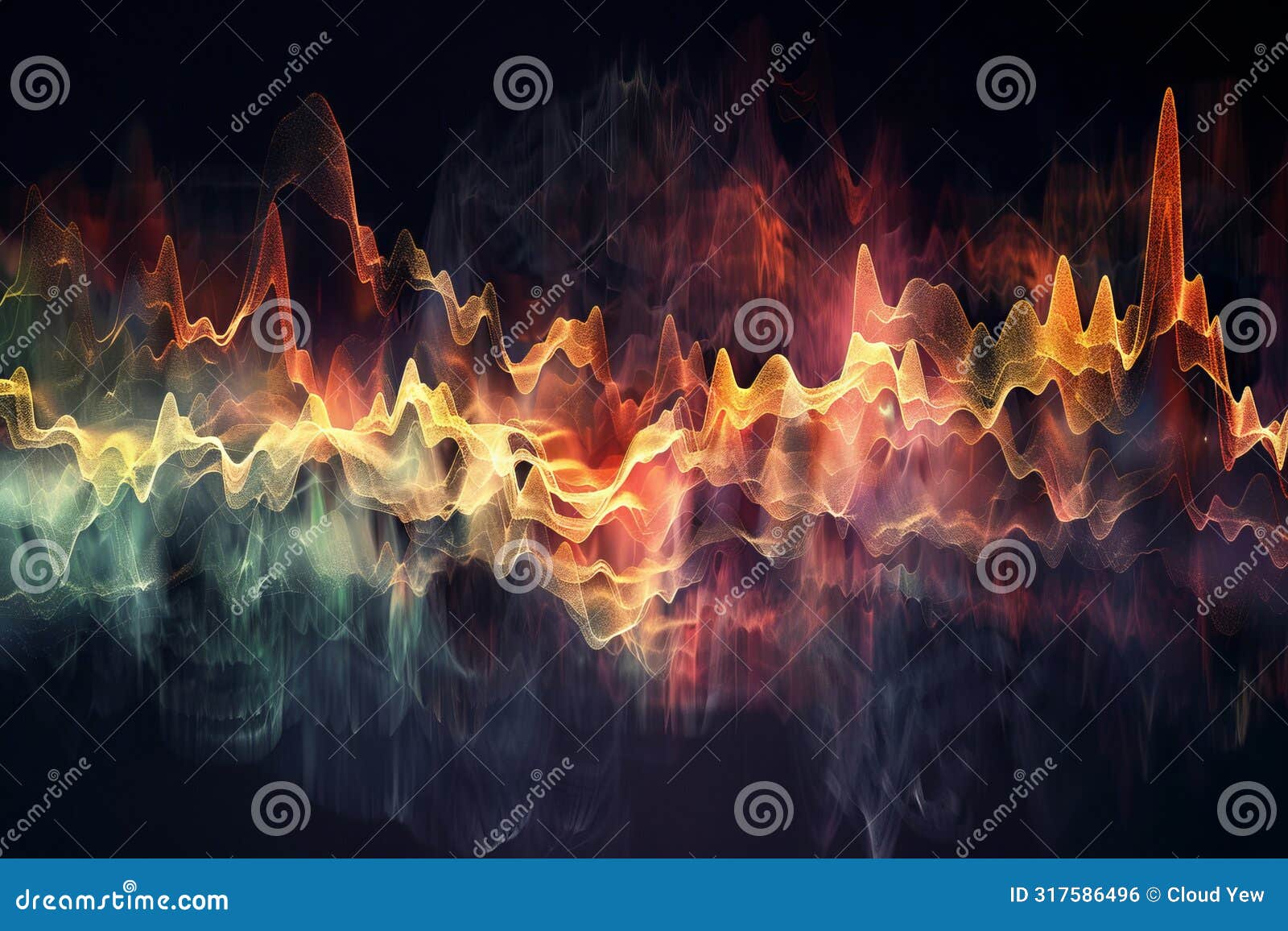 Digital Rendering of Sound Wave Frequencies in a Captivating Visual ...