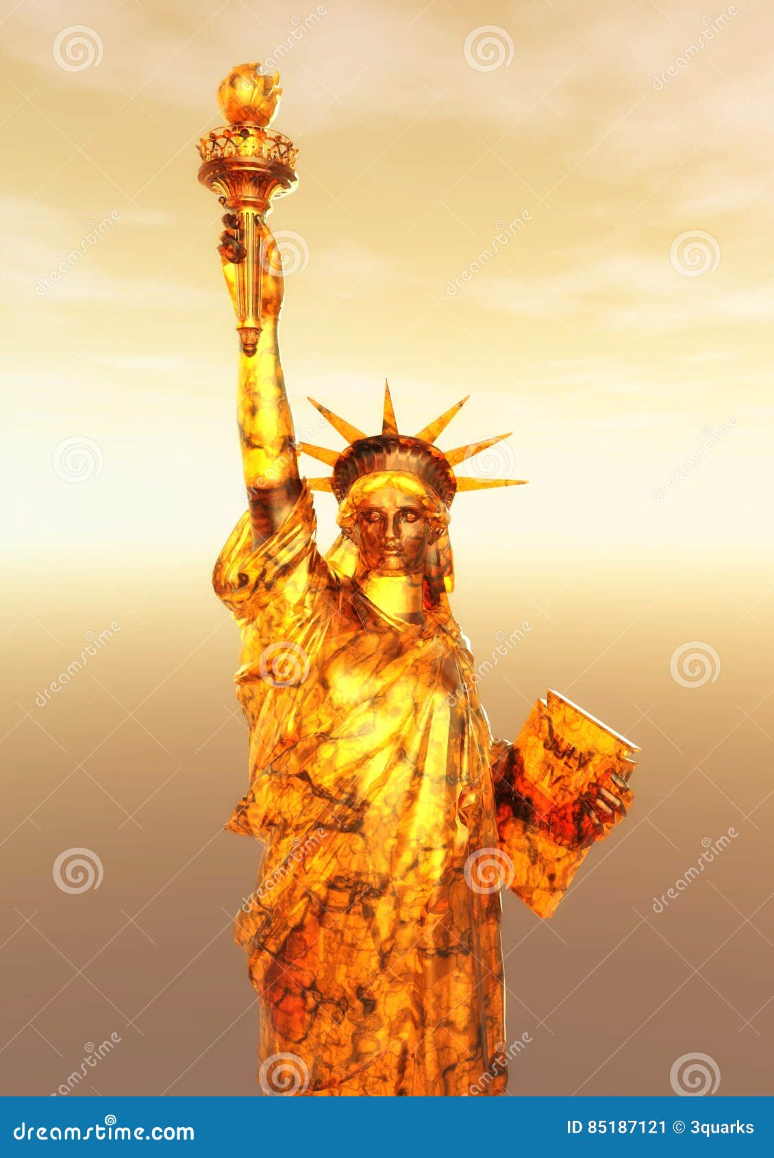 3D Rendering Of A Statue Of A Warrior Leaning On A Sword Stock Photo ...