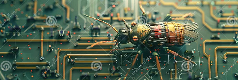 A Digital Rendering of a Tiny Mechanical Insect Trapped Inside a ...