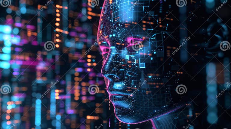 Digital Representation of AI with Human Features Amidst Data Streams ...