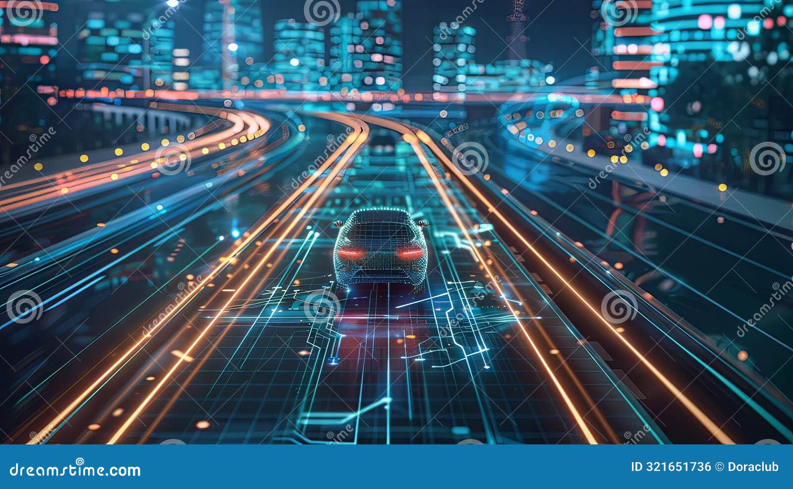 A Digital Representation of an Autonomous Vehicle Navigating , AI ...