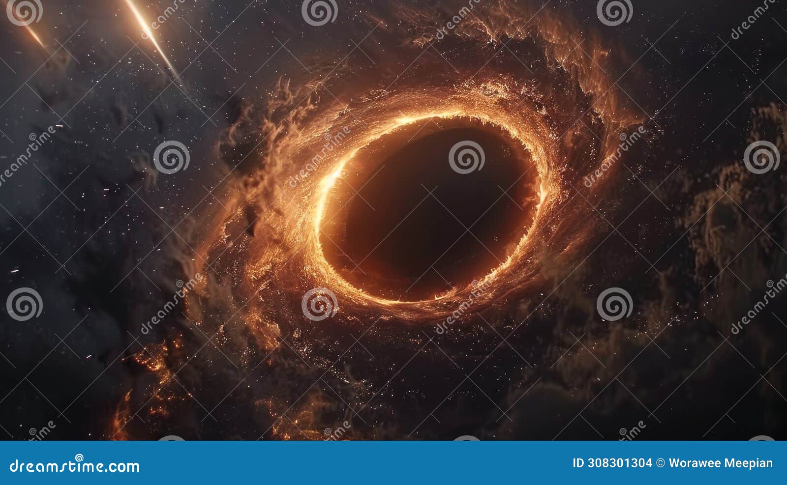 A Digital Representation of a Black Hole with a Glowing Accretion Disk ...