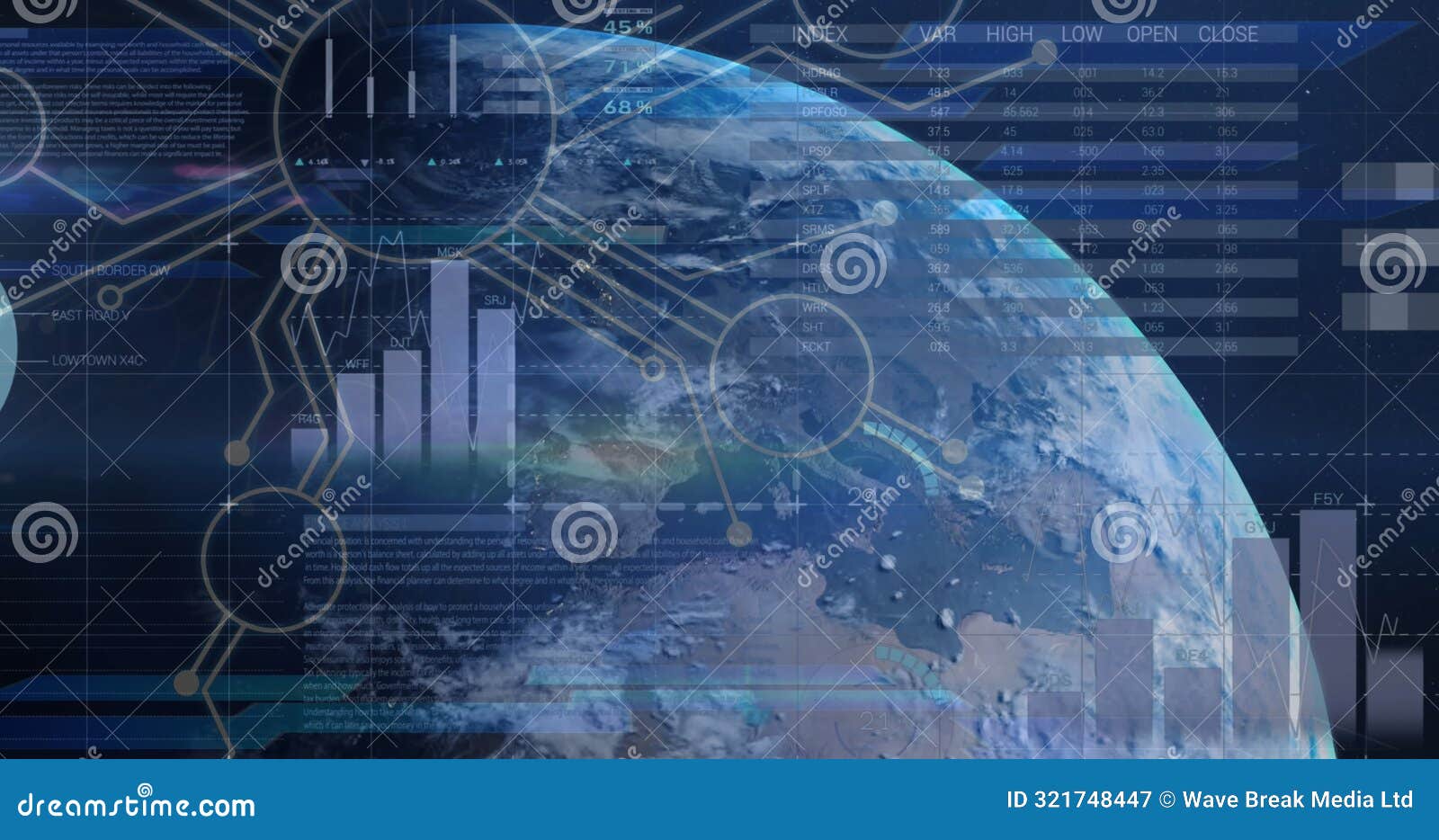 Digital Representation of Earth with Various Data Visualizations ...