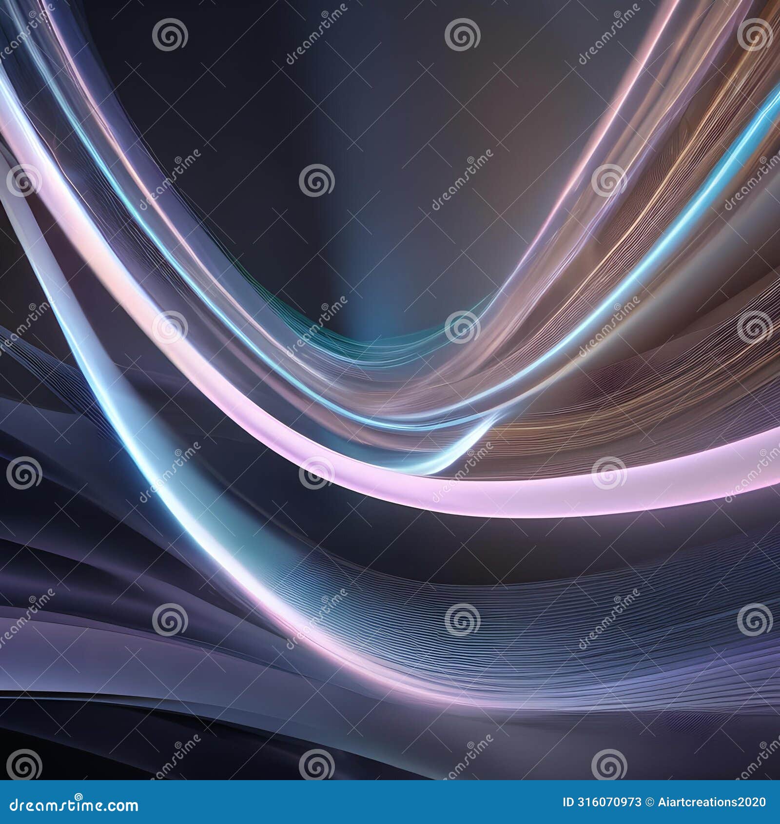 A Digital Representation Of Energy Waves In Motion, Visualized As ...