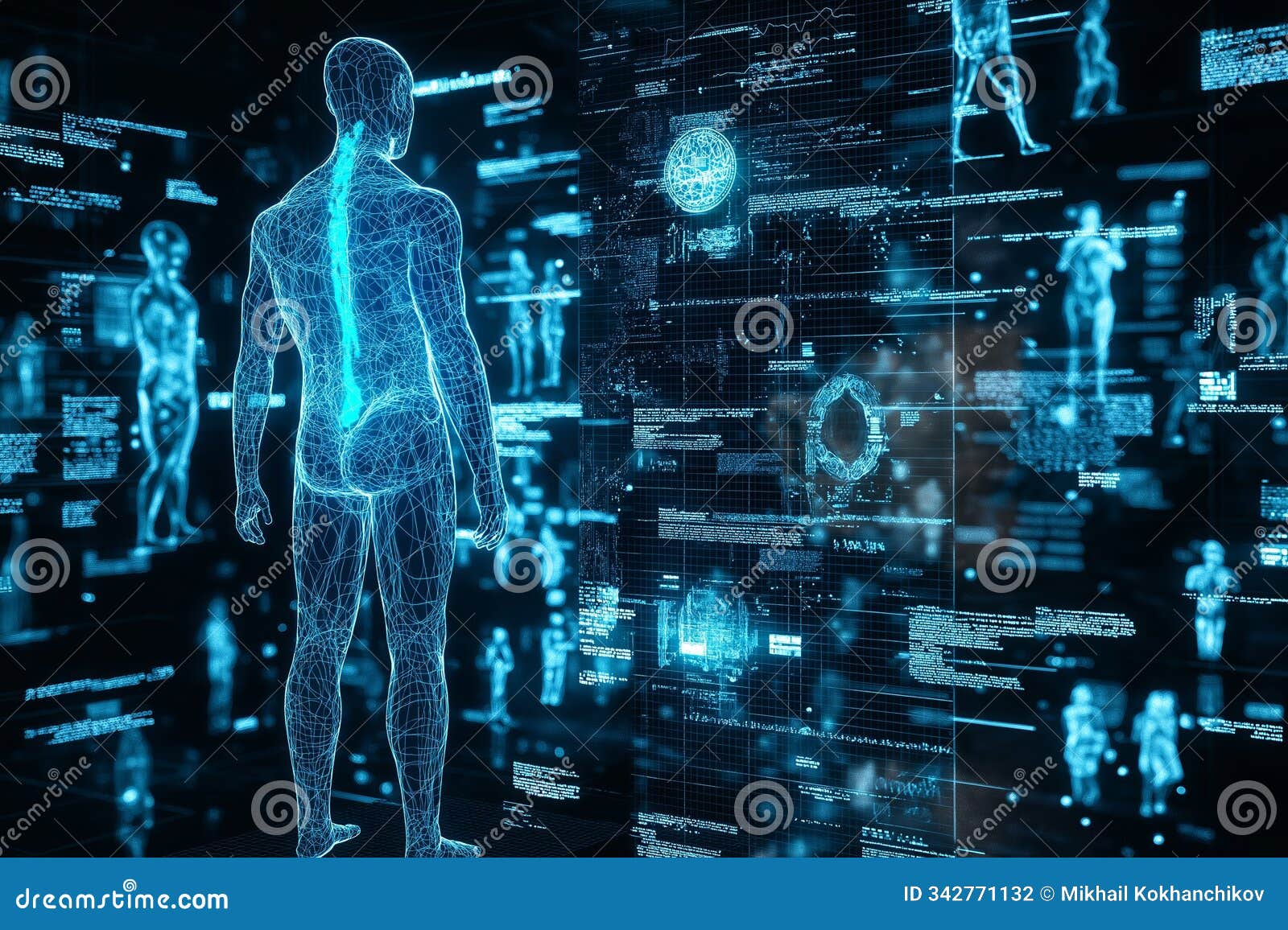 Digital Representation of Human Body Stock Photo - Image of anatomy ...