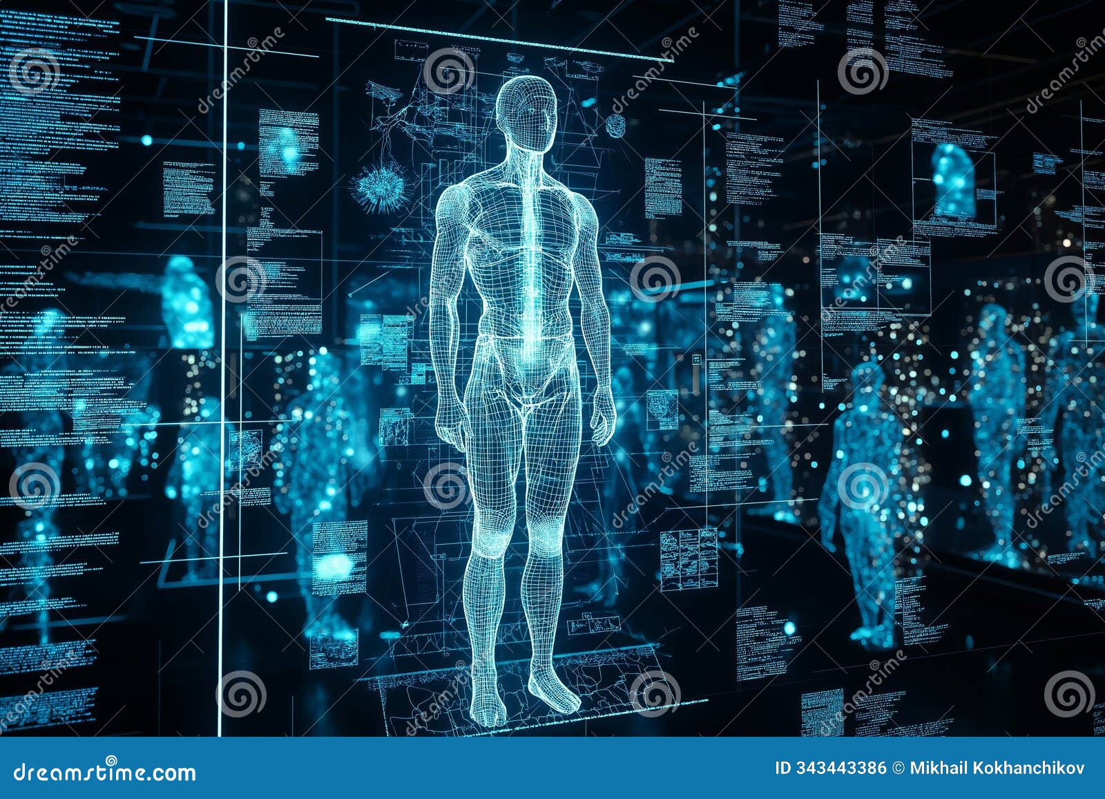 Digital Representation of Human Body Stock Photo - Image of innovation ...