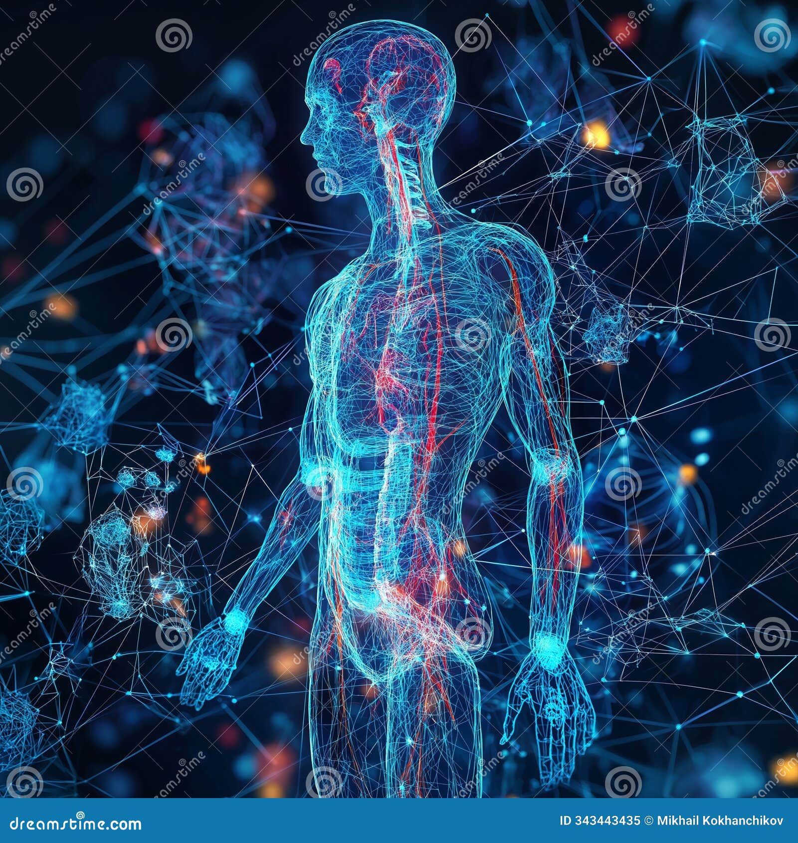 Digital Representation of Human Body Stock Image - Image of innovation ...