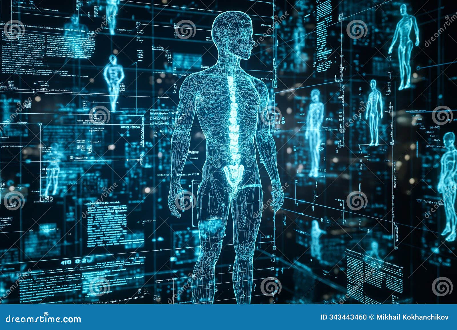 Digital Representation of Human Body Stock Photo - Image of innovation ...