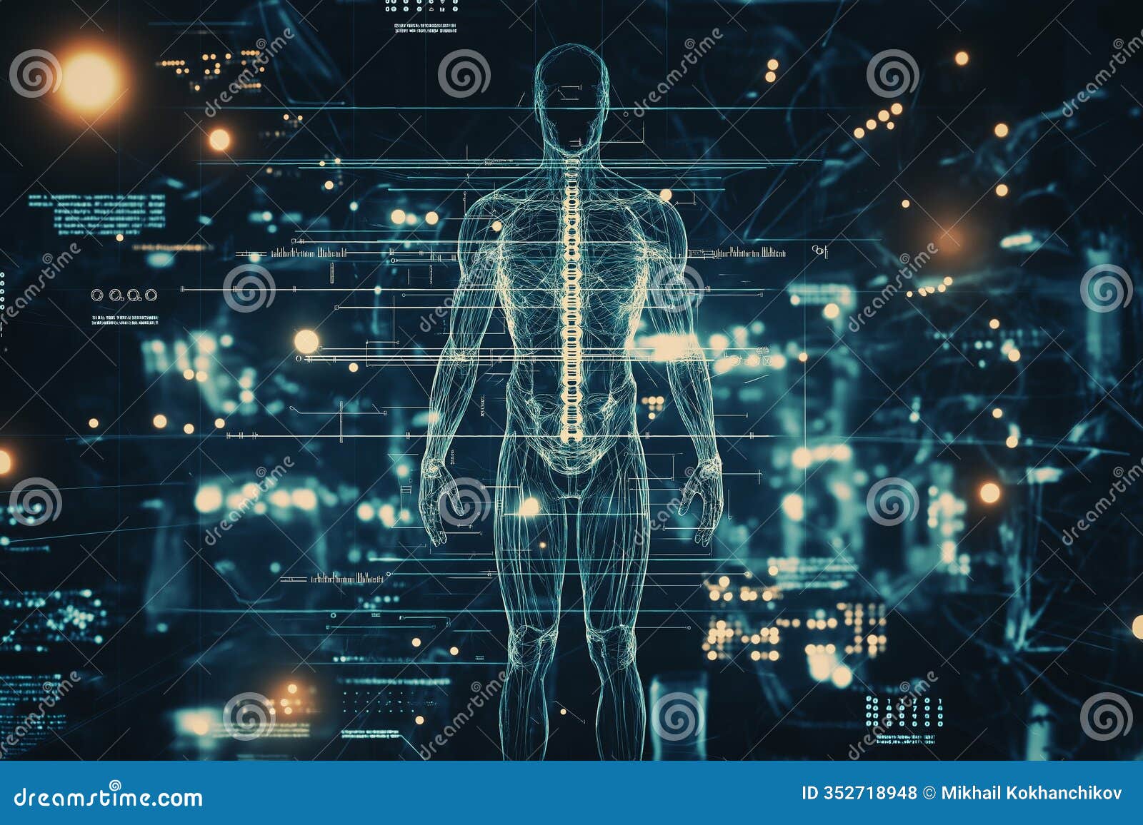 Digital Representation of Human Body Stock Photo - Image of ...
