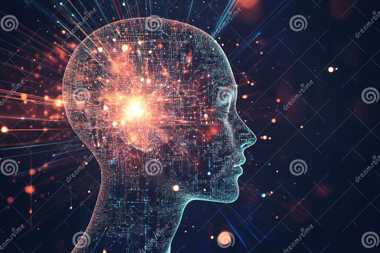 Digital Representation of Human Intellect with Glowing Neural ...