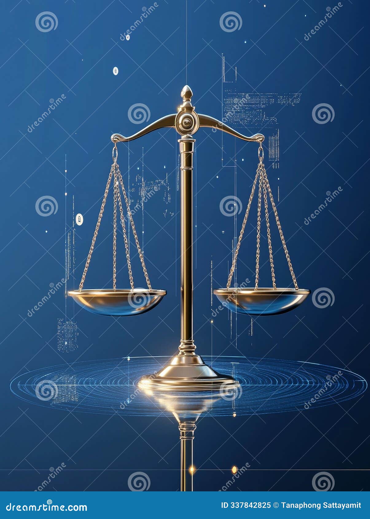A Digital Representation of Justice Featuring a Balanced Scale ...