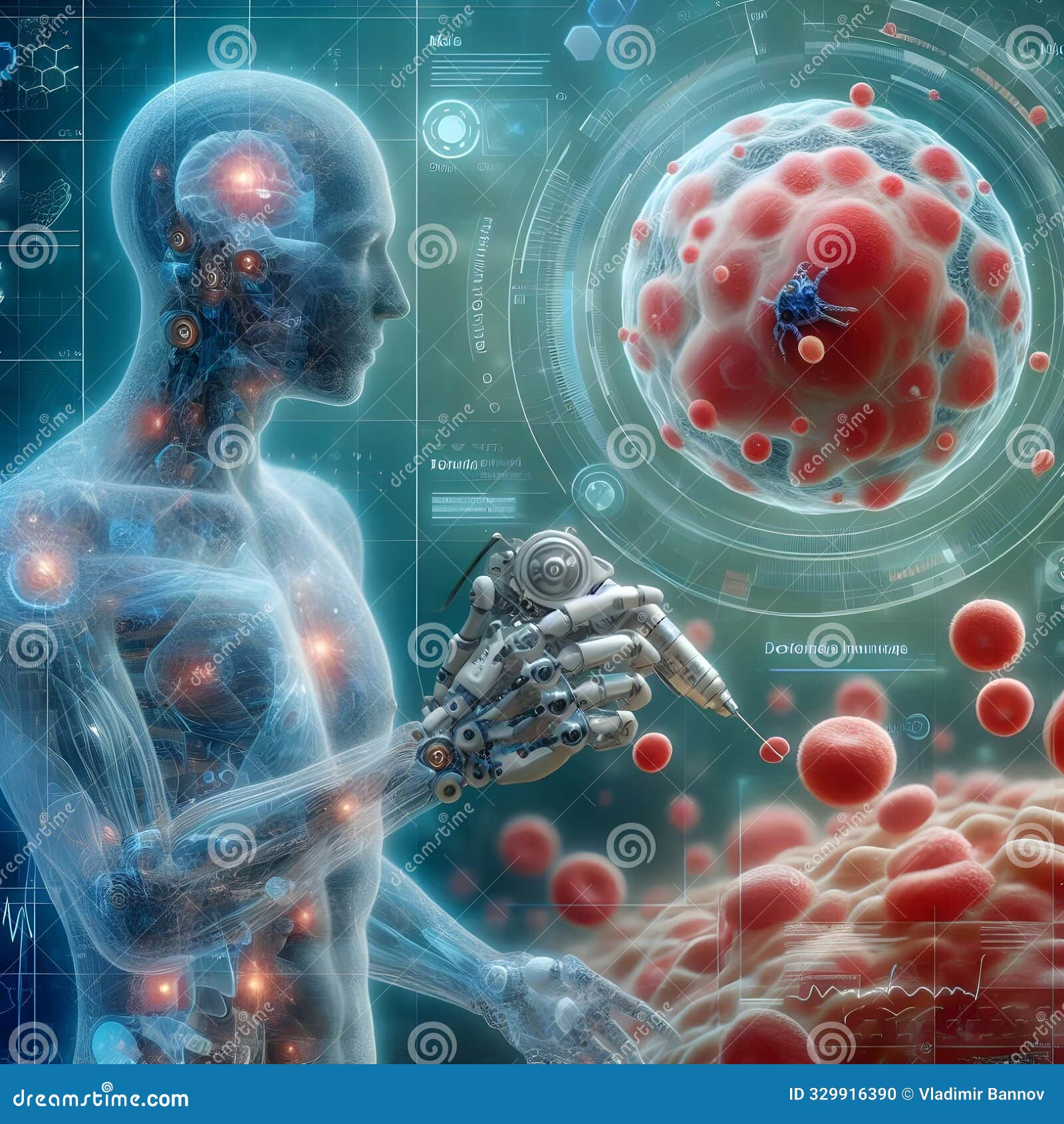 A Digital Representation of a Nanobot Repairing Cells in the Human Body ...