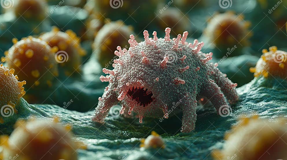 Digital Representation of a Rhinovirus Causing the Common Cold Stock ...