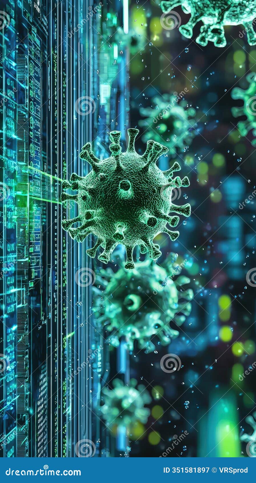 Digital Representation of Viruses in a Technological Context Stock ...
