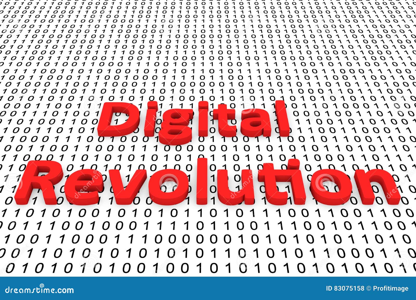 Digital Revolution Technology Concept With Icon Concept With Round Or ...