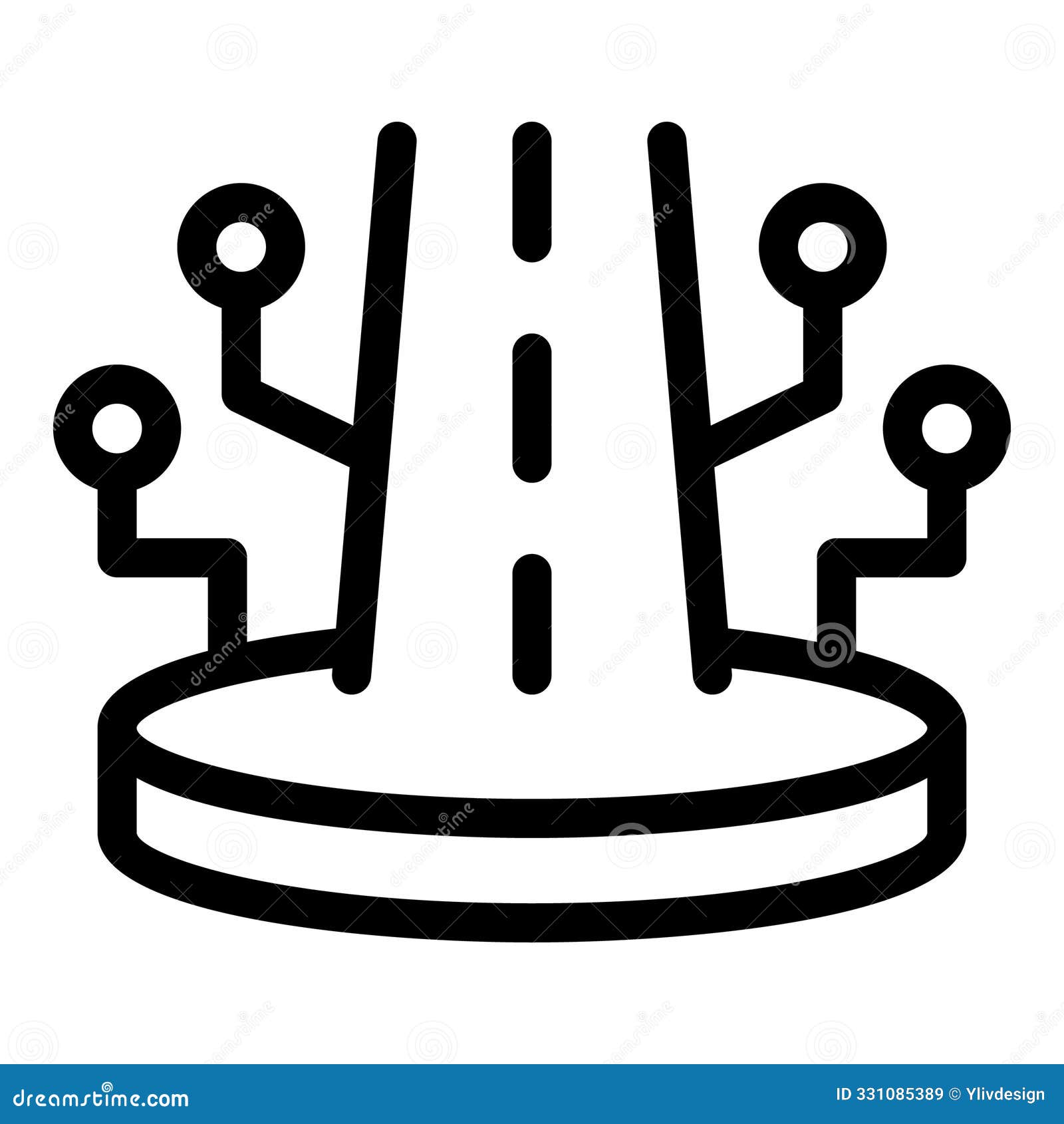 Digital Road Network Connecting Global Systems on Platform Stock ...