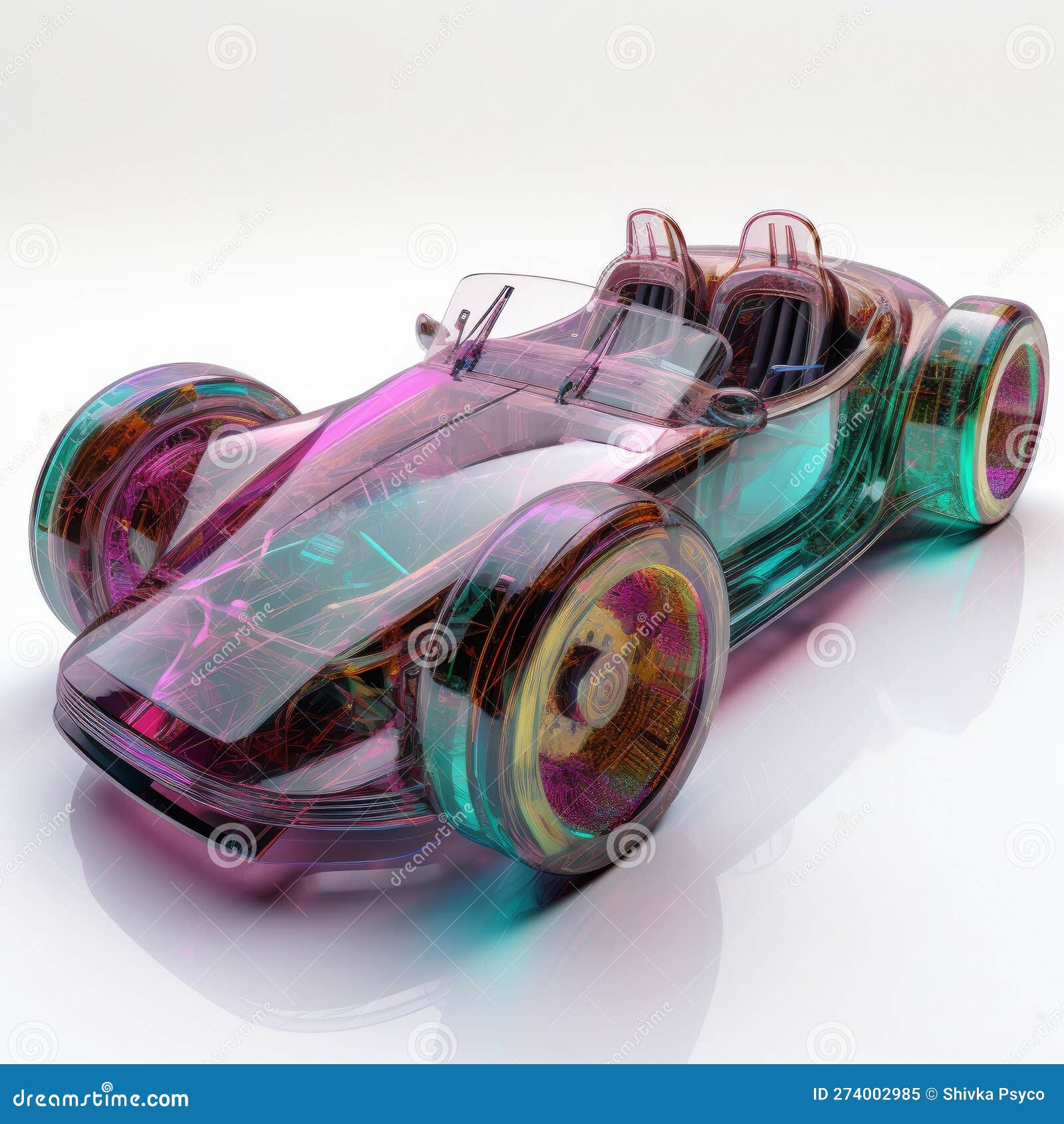 A Digital Roadster Car with Transparent Plastic Generative AI Stock ...