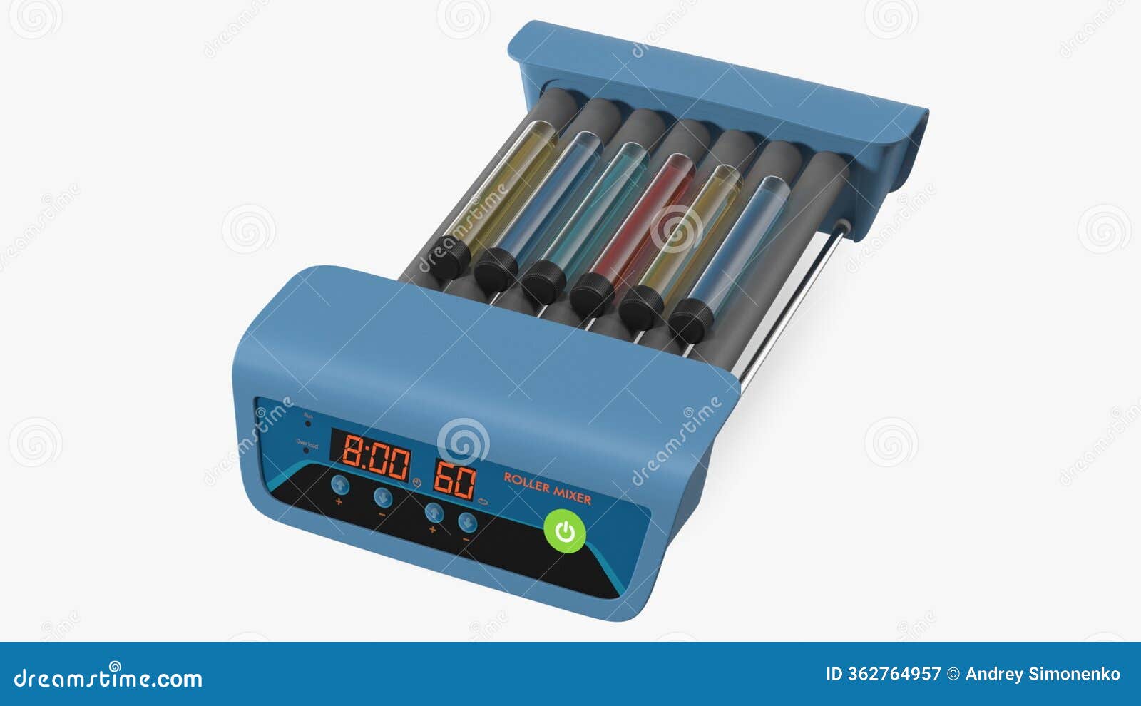Digital Roller Mixer with Six Test Tubes Displayed Stock Image - Image ...