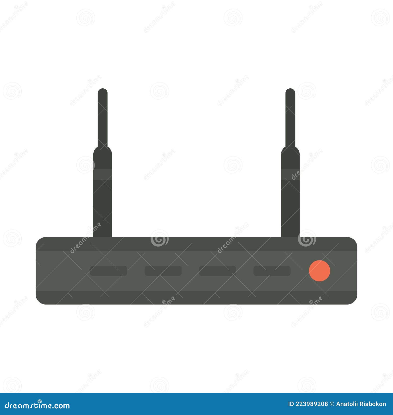 Digital Router Icon Flat Isolated Vector Stock Vector - Illustration of ...