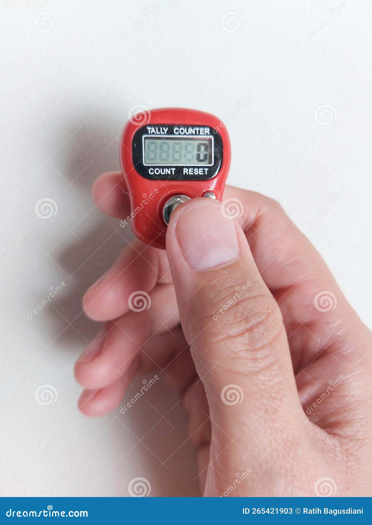 Digital Row Counter in Red Color. Stock Image - Image of gadget ...