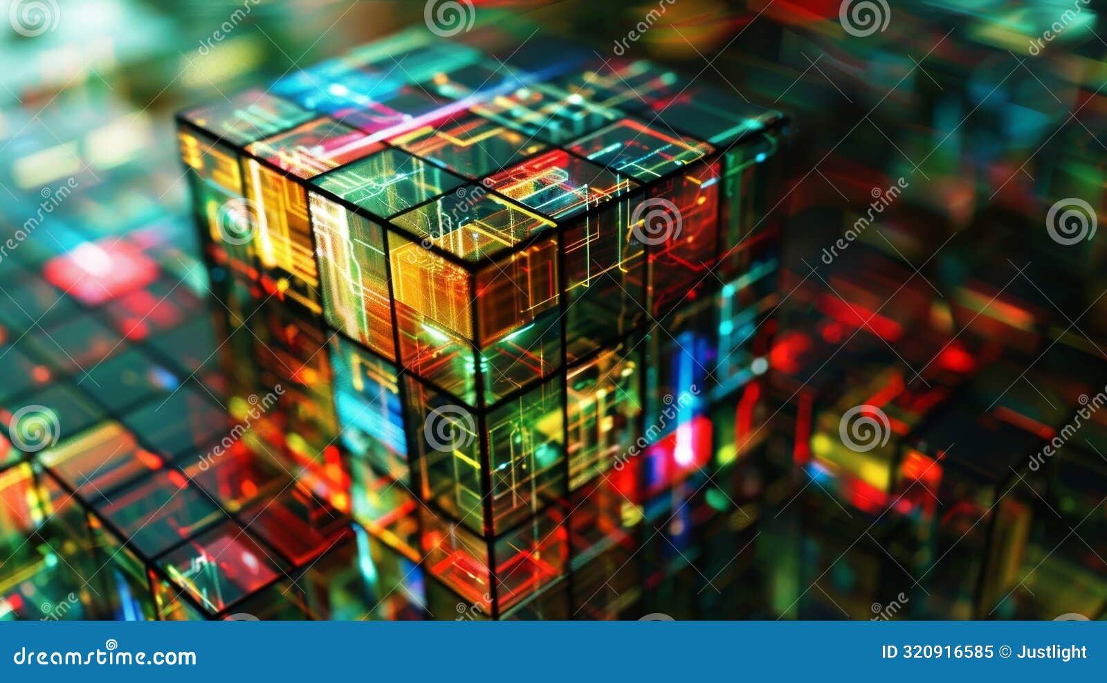 A Digital Rubiks Cube With Each Twist And Turn Creating A Different Encryption Pattern
