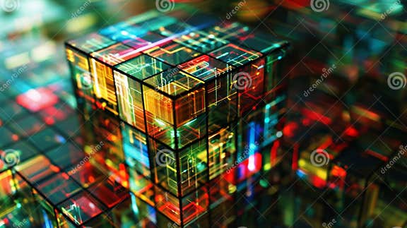 A Digital Rubiks Cube with Each Twist and Turn Creating a Different ...