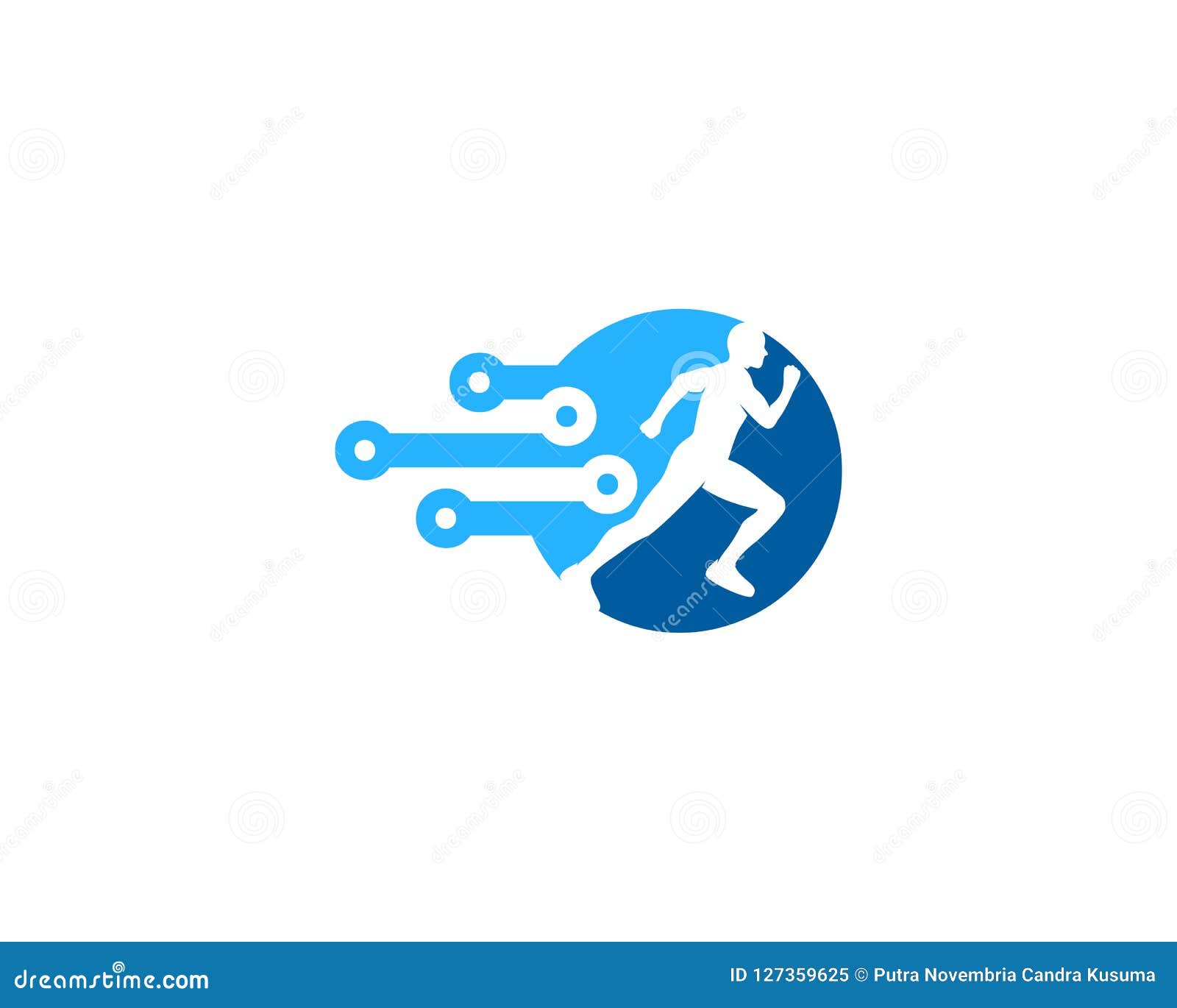 Digital Run Logo Icon Design Stock Vector - Illustration of design ...